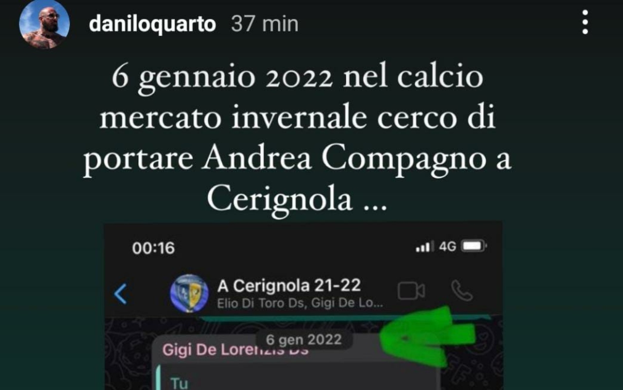 Danilo Quarto: “Ho cercato di portare Compagno al Cerignola” - SerieD24