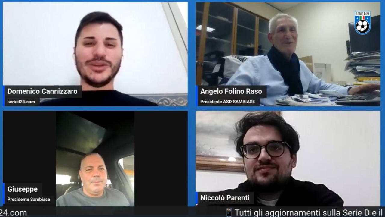 Sambiase, Folino Raso e Trichilo ospiti a SerieD24 Talk - SerieD24
